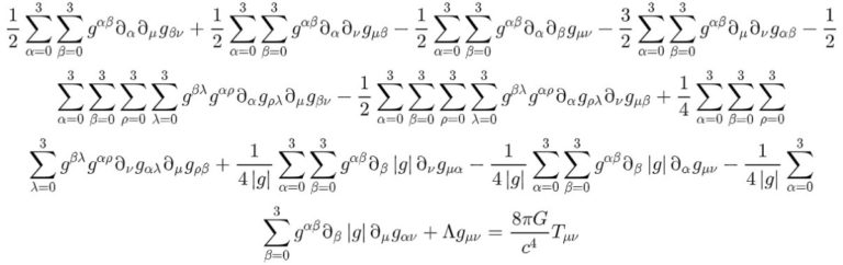 Einstein Field Equations Fully Written Out: What Do They Look Like ...